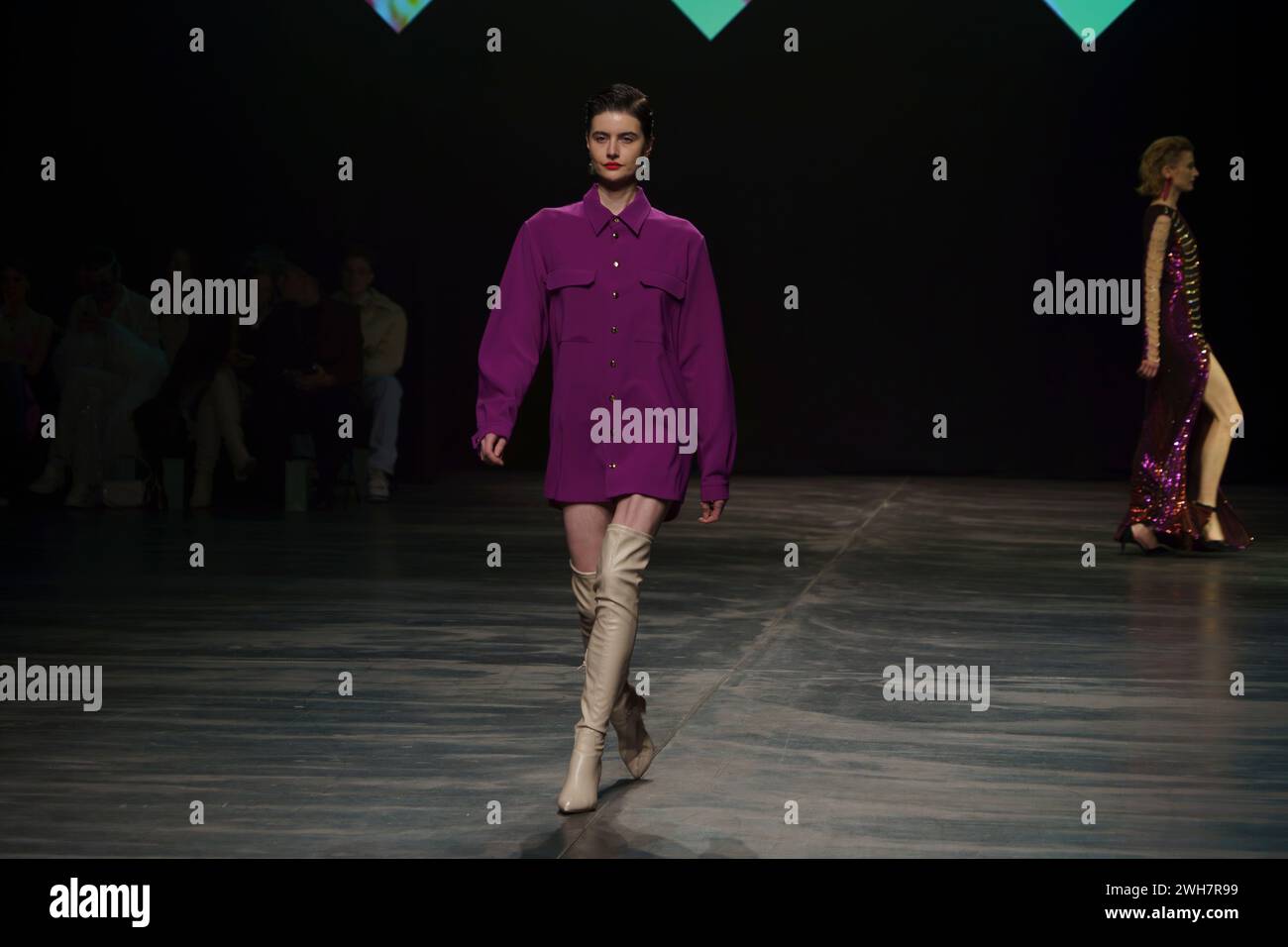 Models show collections by designer Marcel Ostertag on the catwalk at ...