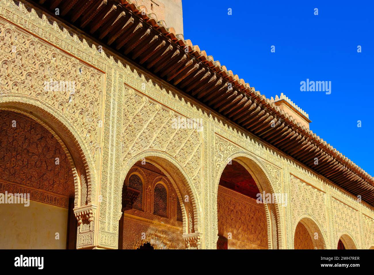 Architecture Alhambra Palace and Fortress Complex, Granada, Spain Stock ...