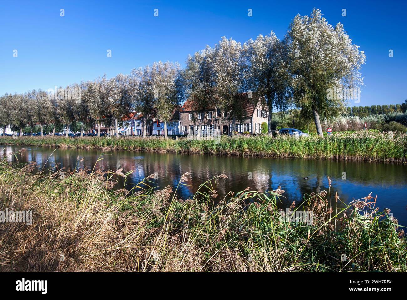 Damme Canal, Damse Vaart, Damme, Flanders, Belgium, Europe Stock Photo ...