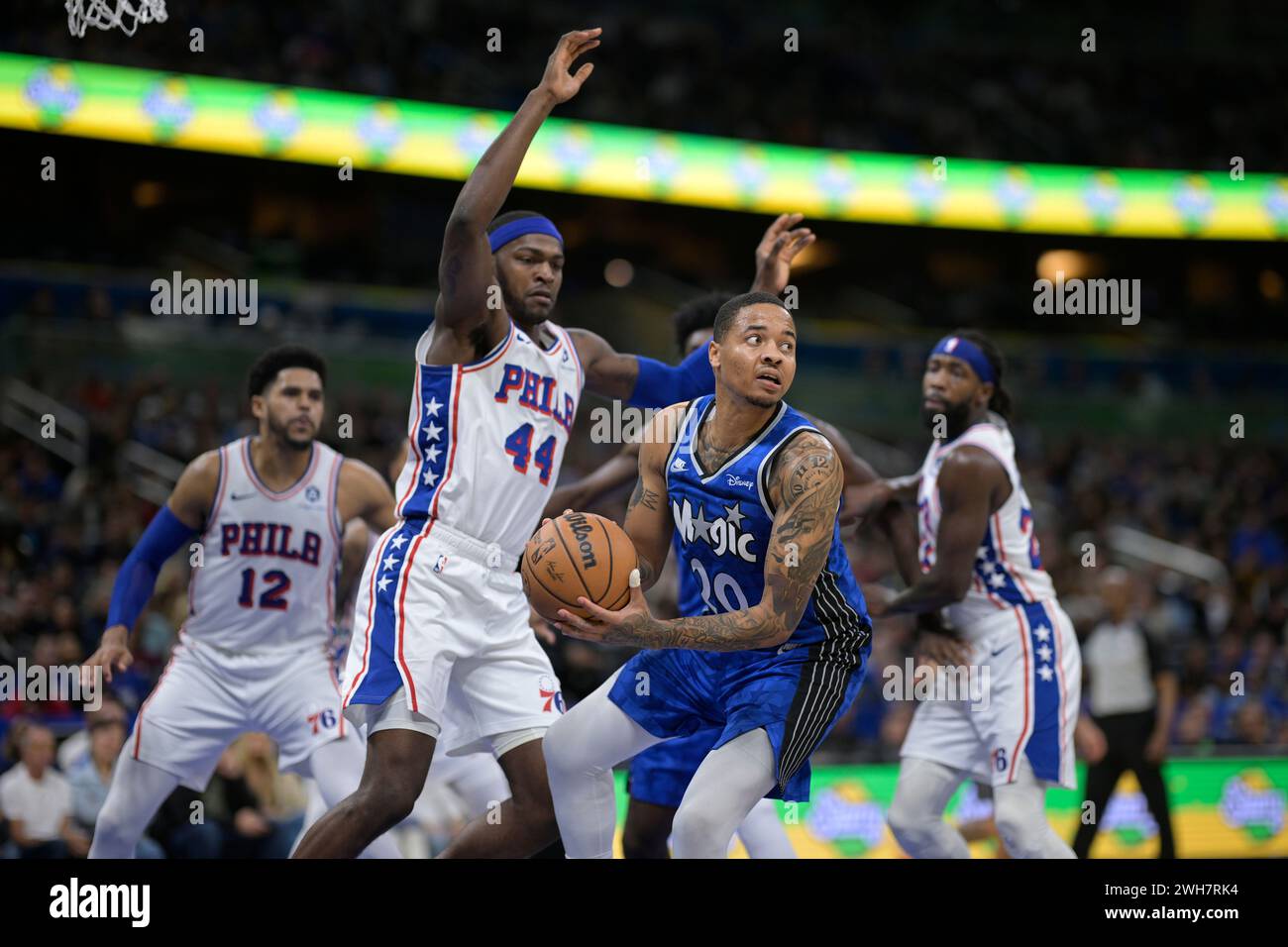Orlando Magic guard Markelle Fultz (20) is defended by Philadelphia ...