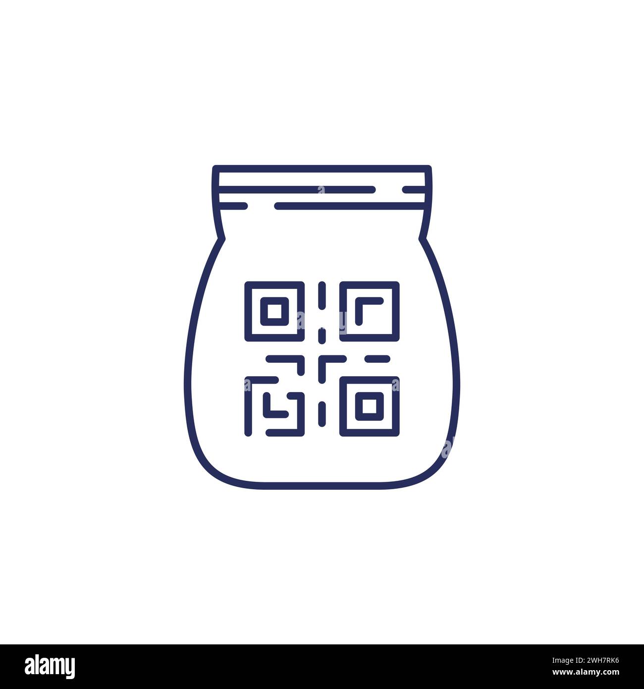 bag, package with qr code line icon Stock Vector Image & Art - Alamy