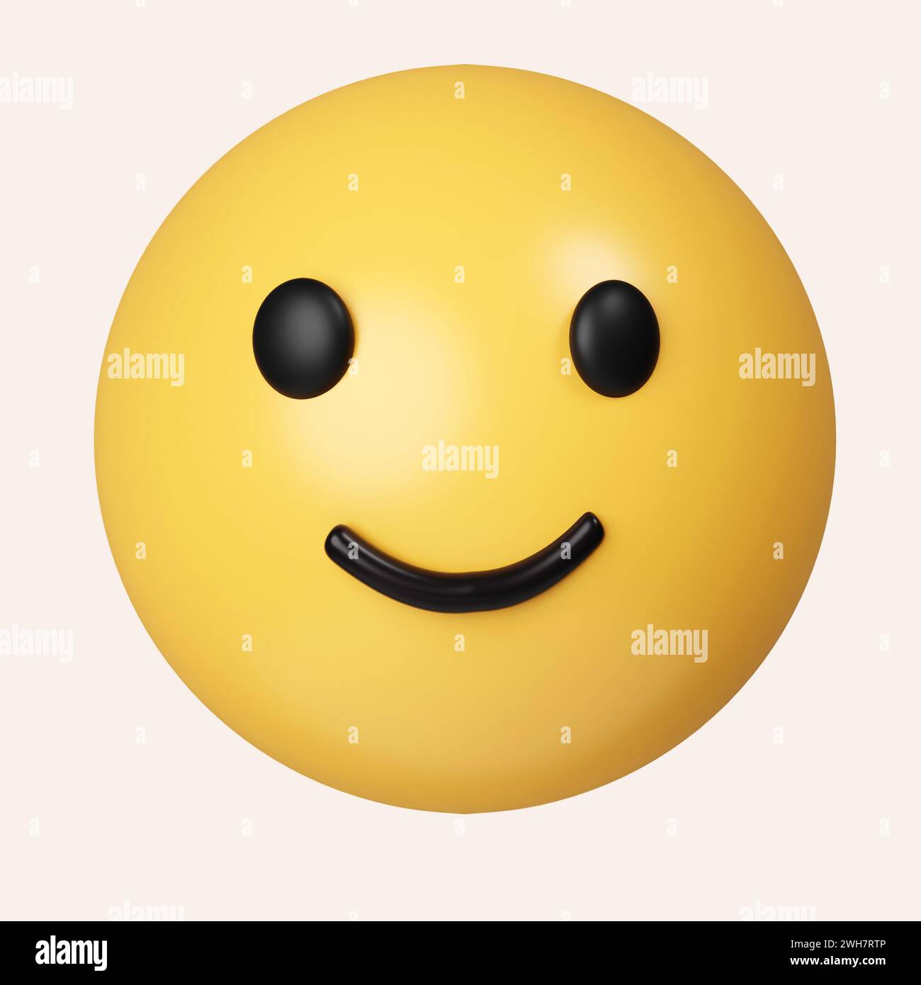 3d smiling face emoji with smiling eyes and rosy cheeks on yellow ...