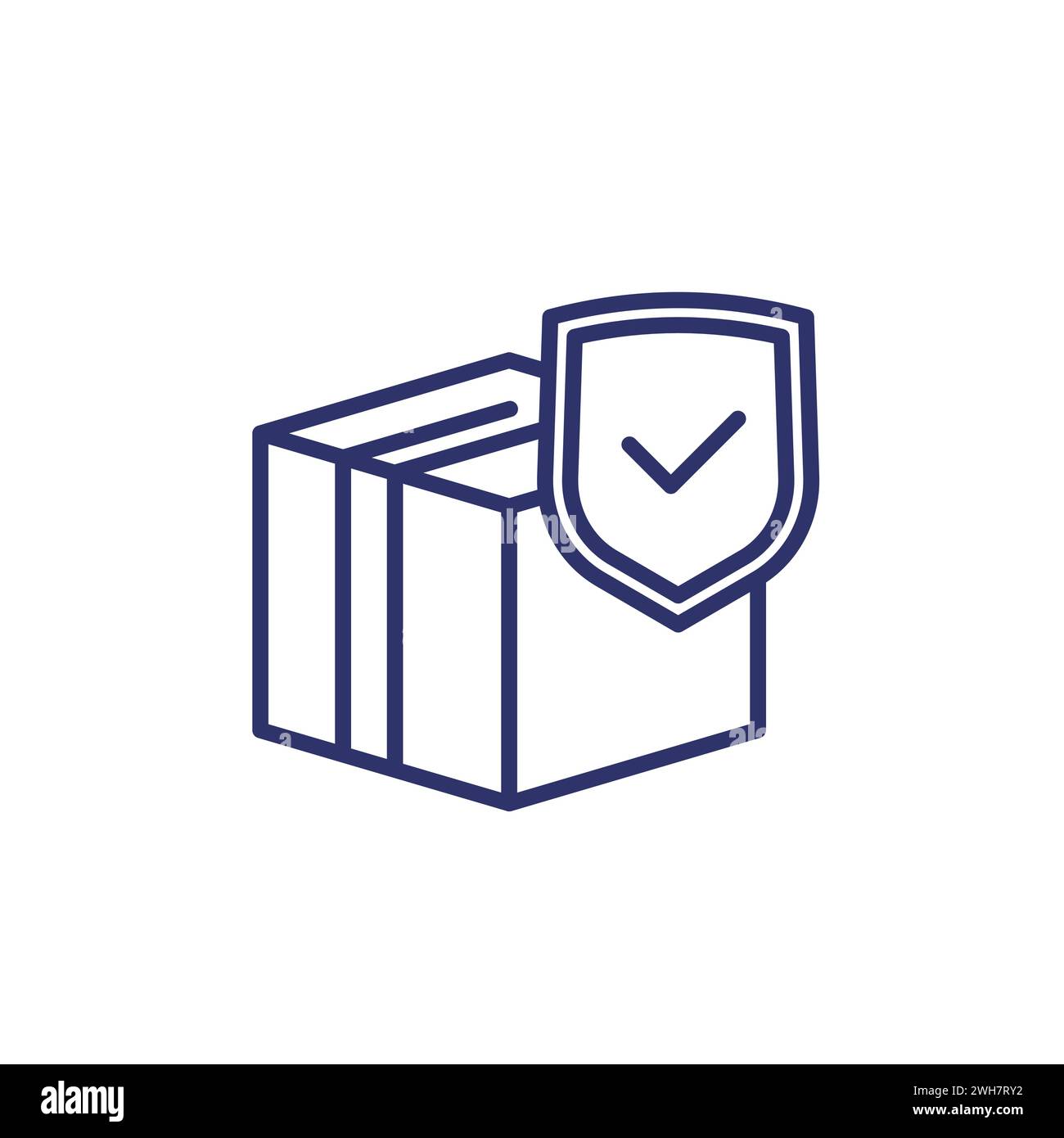 Cargo insurance line icon Cut Out Stock Images & Pictures - Alamy