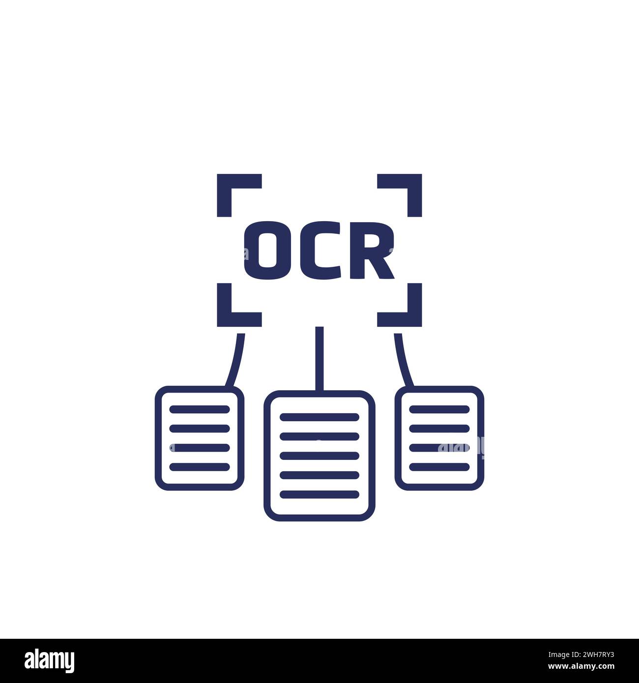 Ocr Optical Character Recognition Icon For Apps Stock Vector Image And Art Alamy