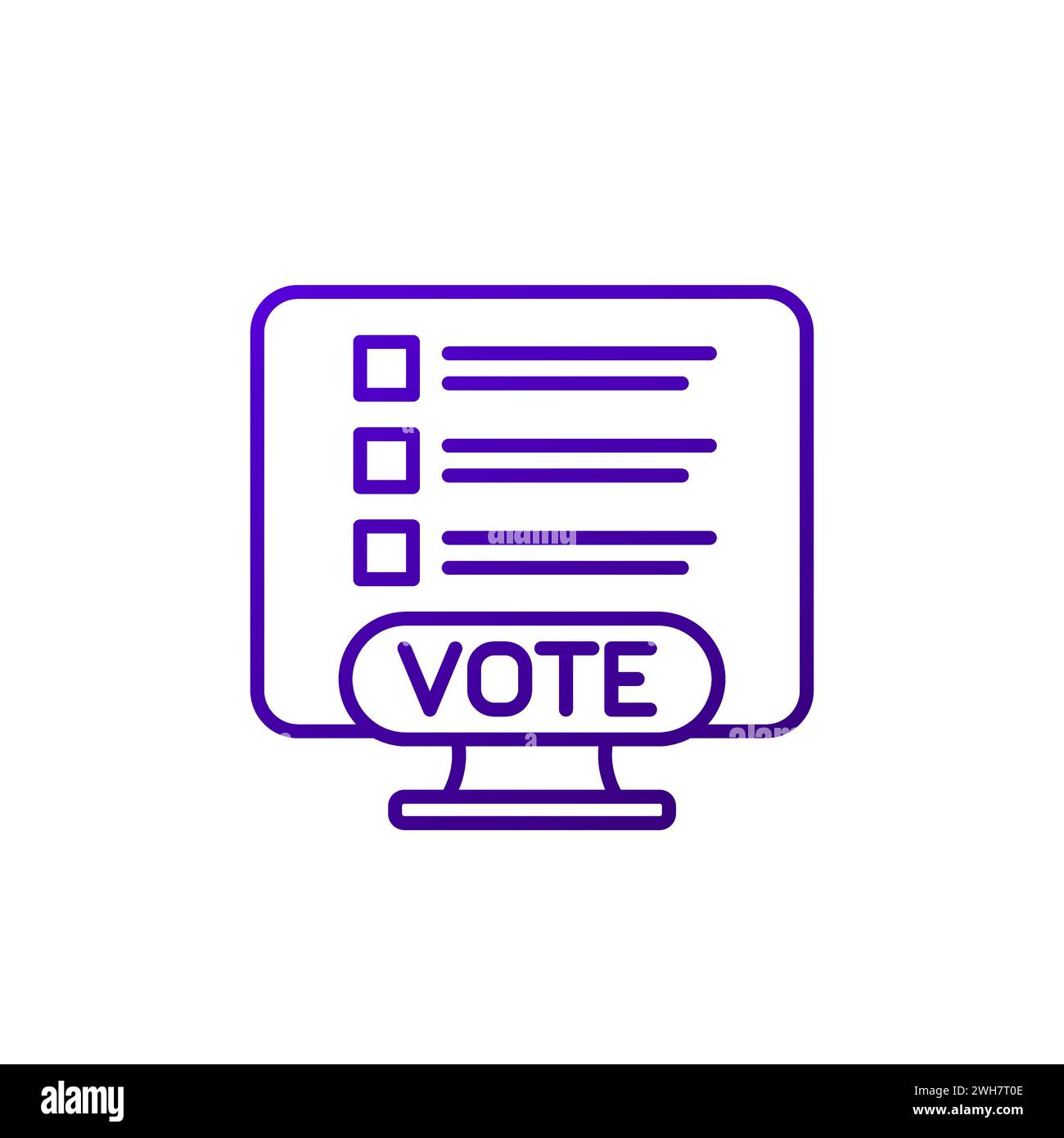 Digital vote icon outline Stock Vector Images - Alamy