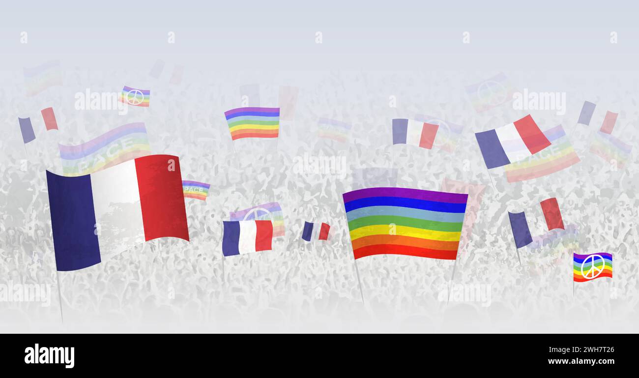 France rainbow flag Stock Vector Images - Alamy