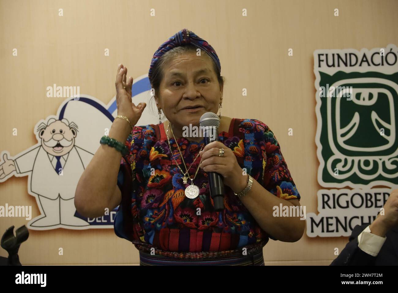 Mexico City, Mexico. 7th Feb, 2024. Rigoberta Menchu Tum, former Nobel ...