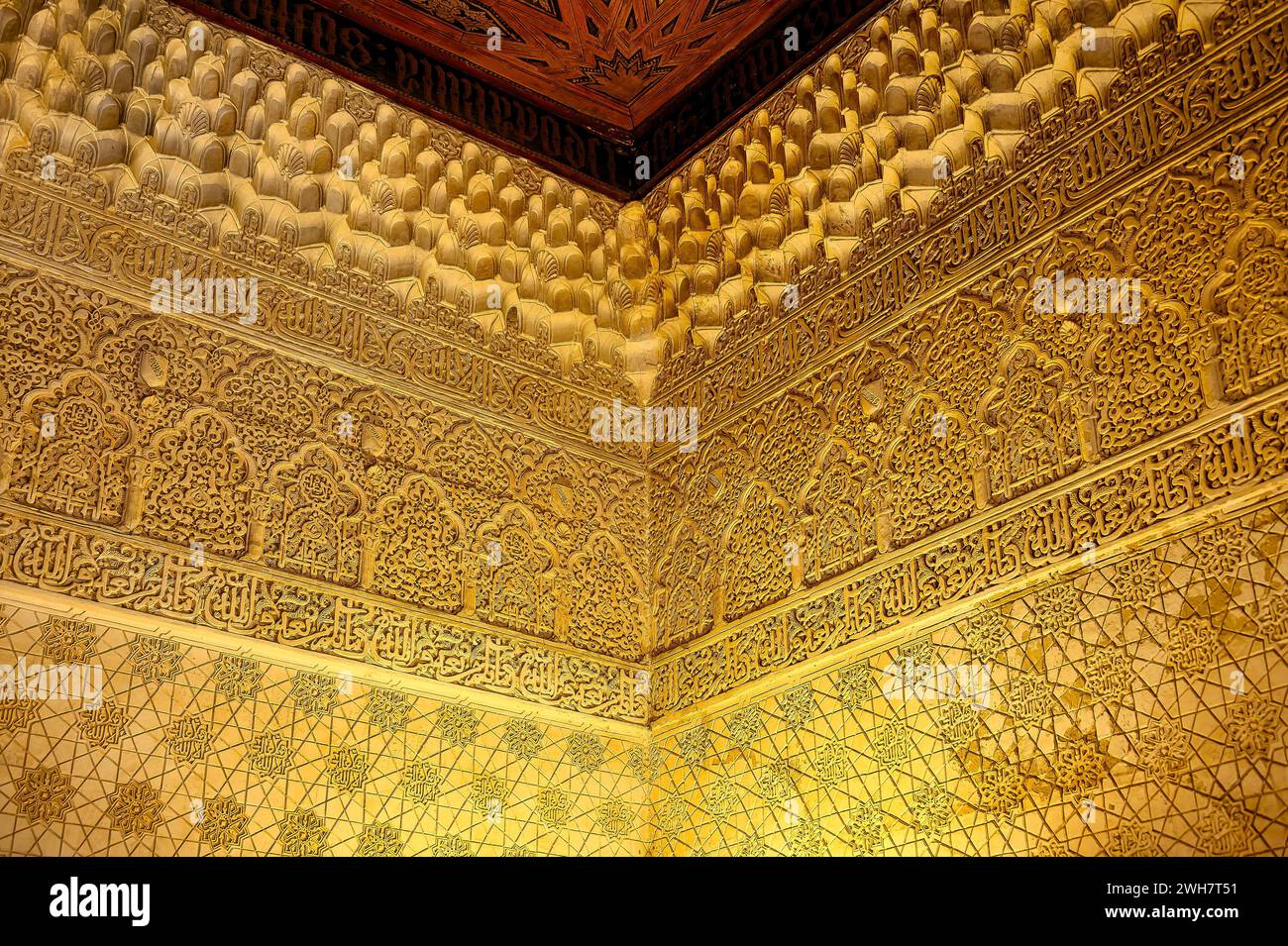 Architecture Alhambra Palace and Fortress Complex, Granada, Spain Stock ...