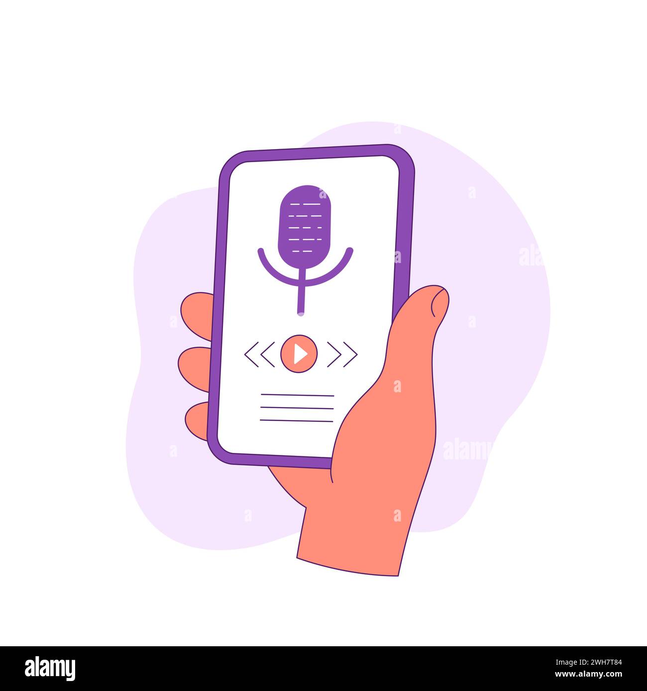 Podcast app phone in Cut Out Stock Images & Pictures - Alamy
