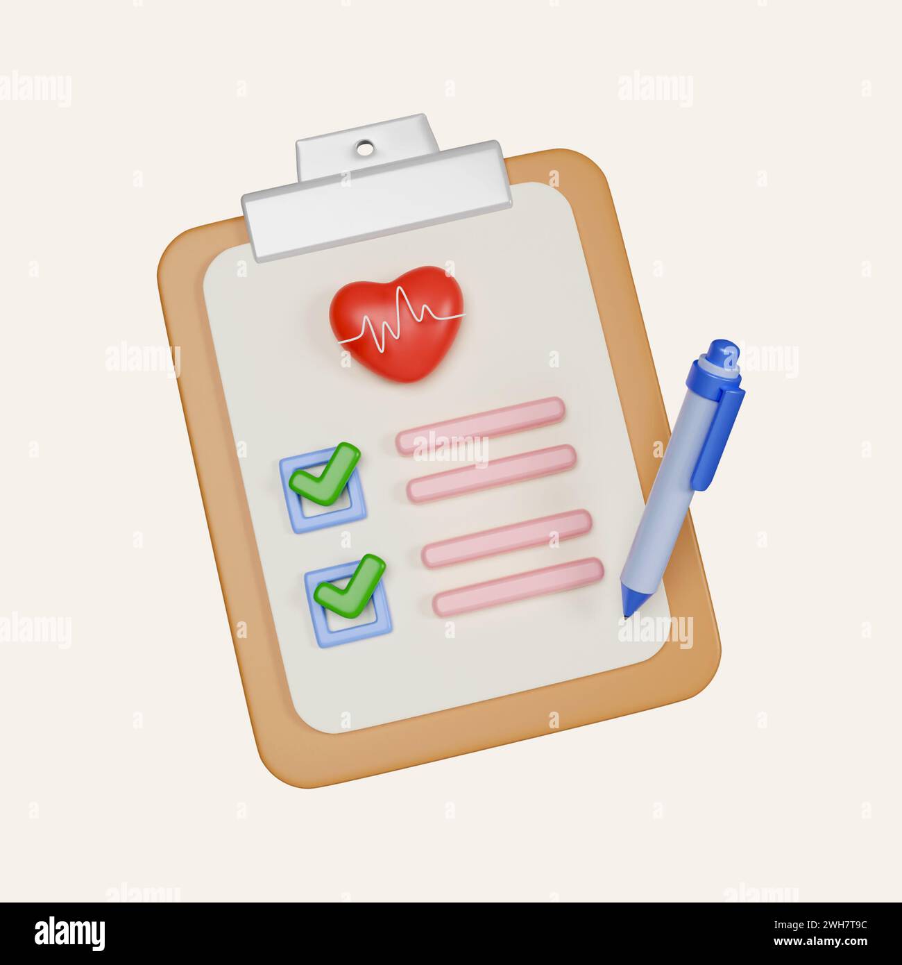 3d Medical survey icon. Hospital patient history sign. Classic flat ...