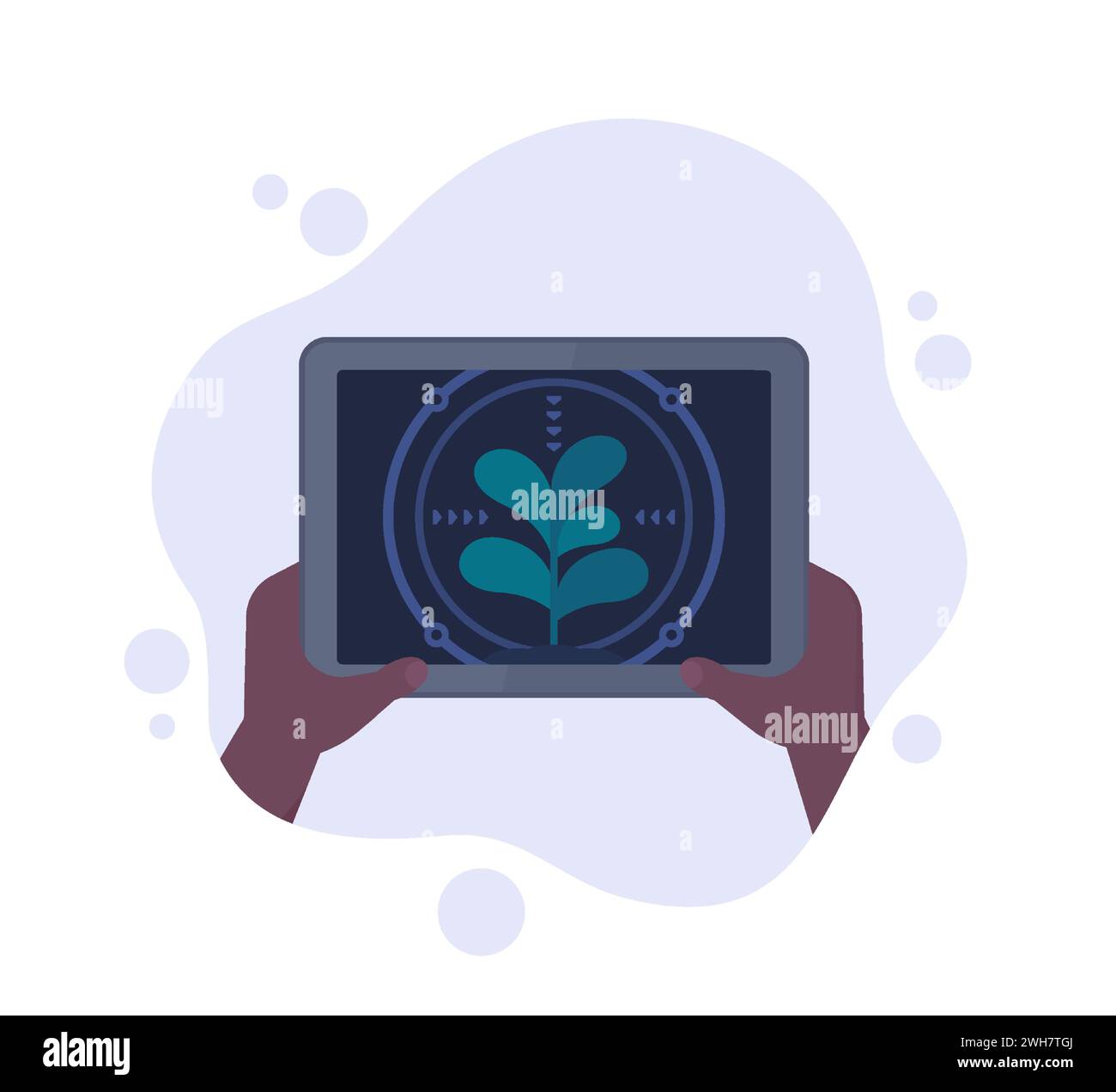 Tablet plant control icon Stock Vector Images - Alamy