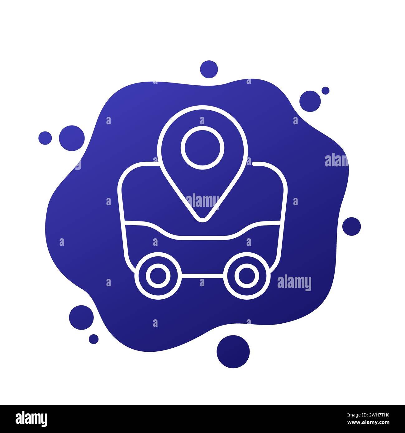 Delivery Robot Icon Autonomous Bot Line Vector Stock Vector Image
