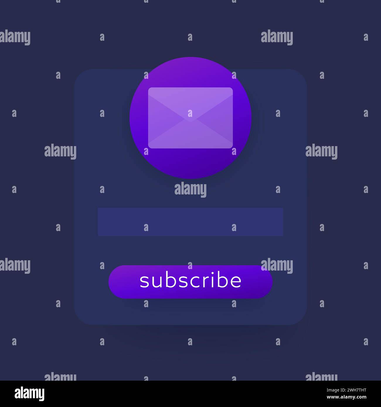 subscribe to newsletter form, dark vector design Stock Vector Image & Art - Alamy