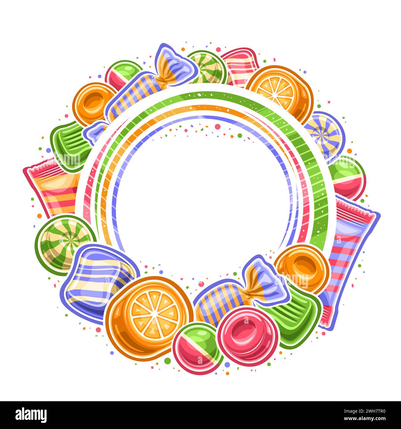 Circle candy frame Stock Vector Images - Alamy