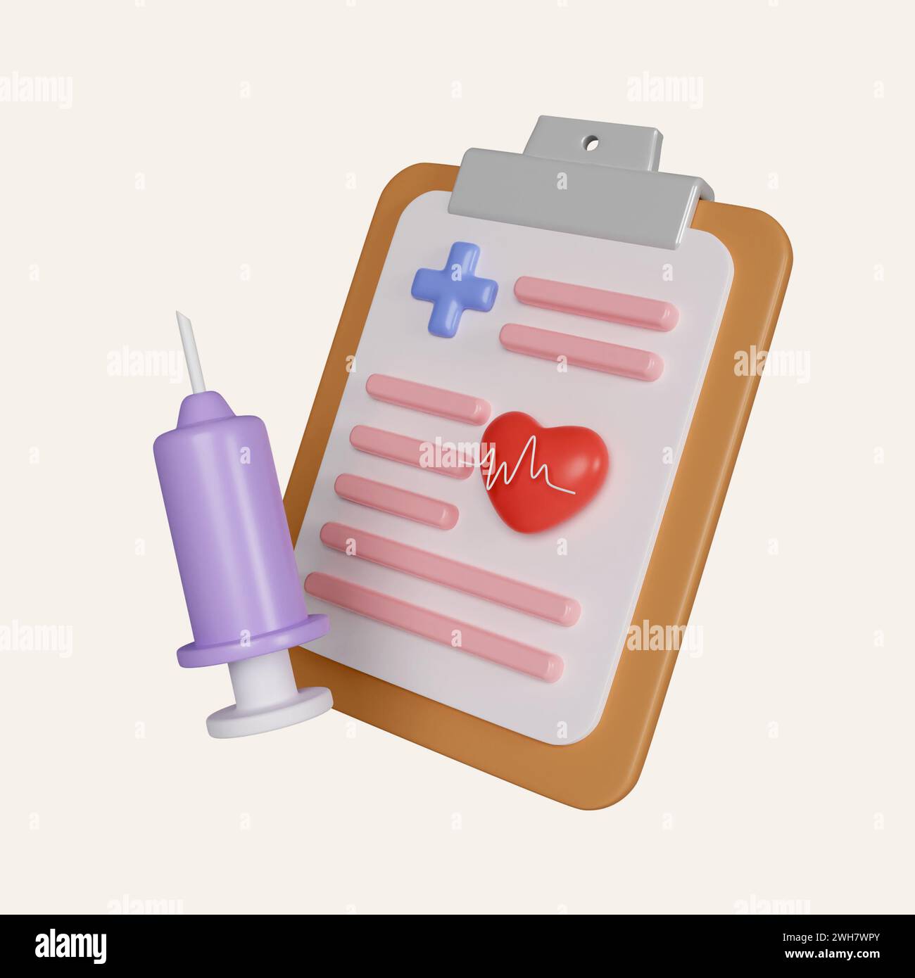 3d Medical survey icon. Hospital patient history sign. Classic flat ...