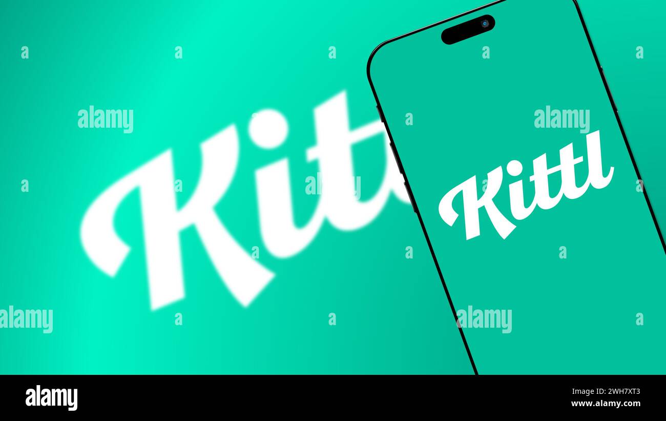 Istanbul, Turkey - 25 January 2024: Kittl brand logo on smartphone ...