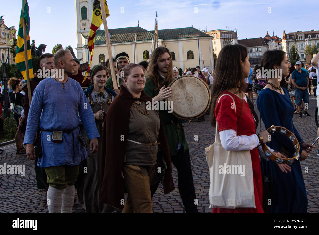 The opening festivity of the Medieval Festival in Oradea, Romania Stock ...