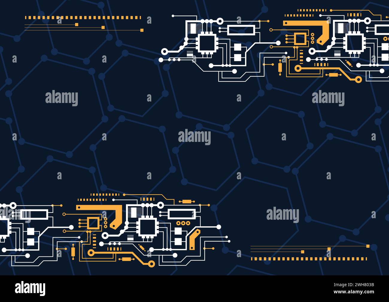 Background microcircuits and a processor .Technologies of the future ...