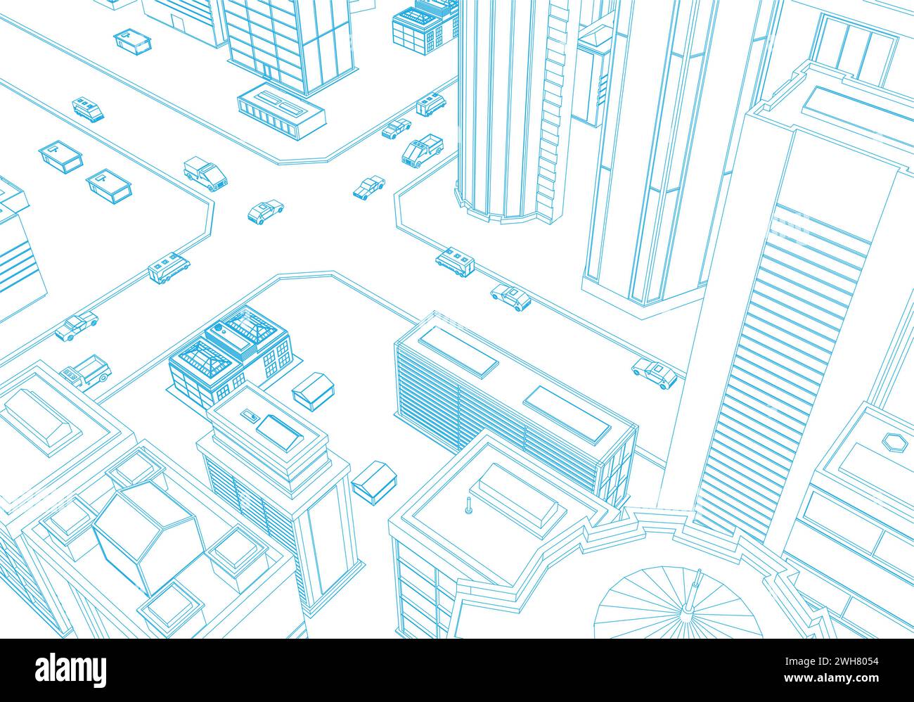 City skyscrapers top view .Big cities cityscapes and buildings Stock Vector Image & Art - Alamy