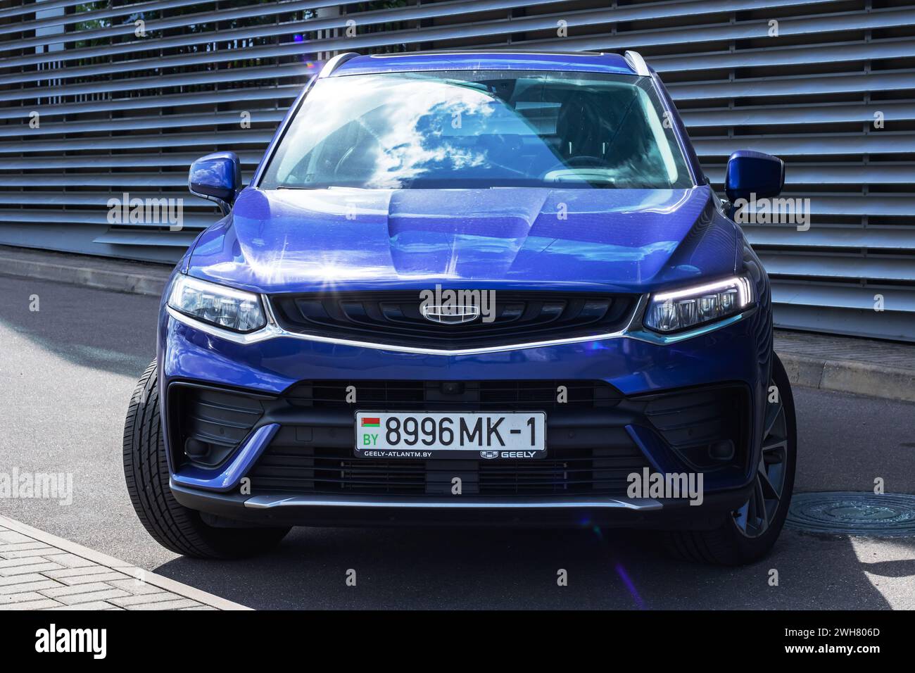 Belarus, Minsk - 9 august, 2023: Geely Blue Car close up Stock Photo ...