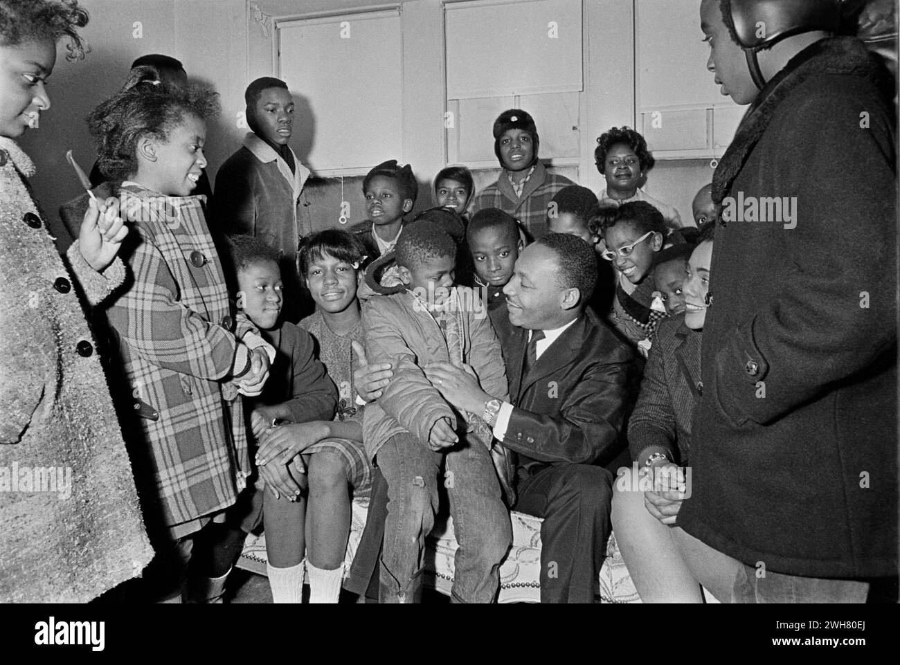 Dr. Martin Luther King Jr. Engaging With Young Admirers During a Civil ...