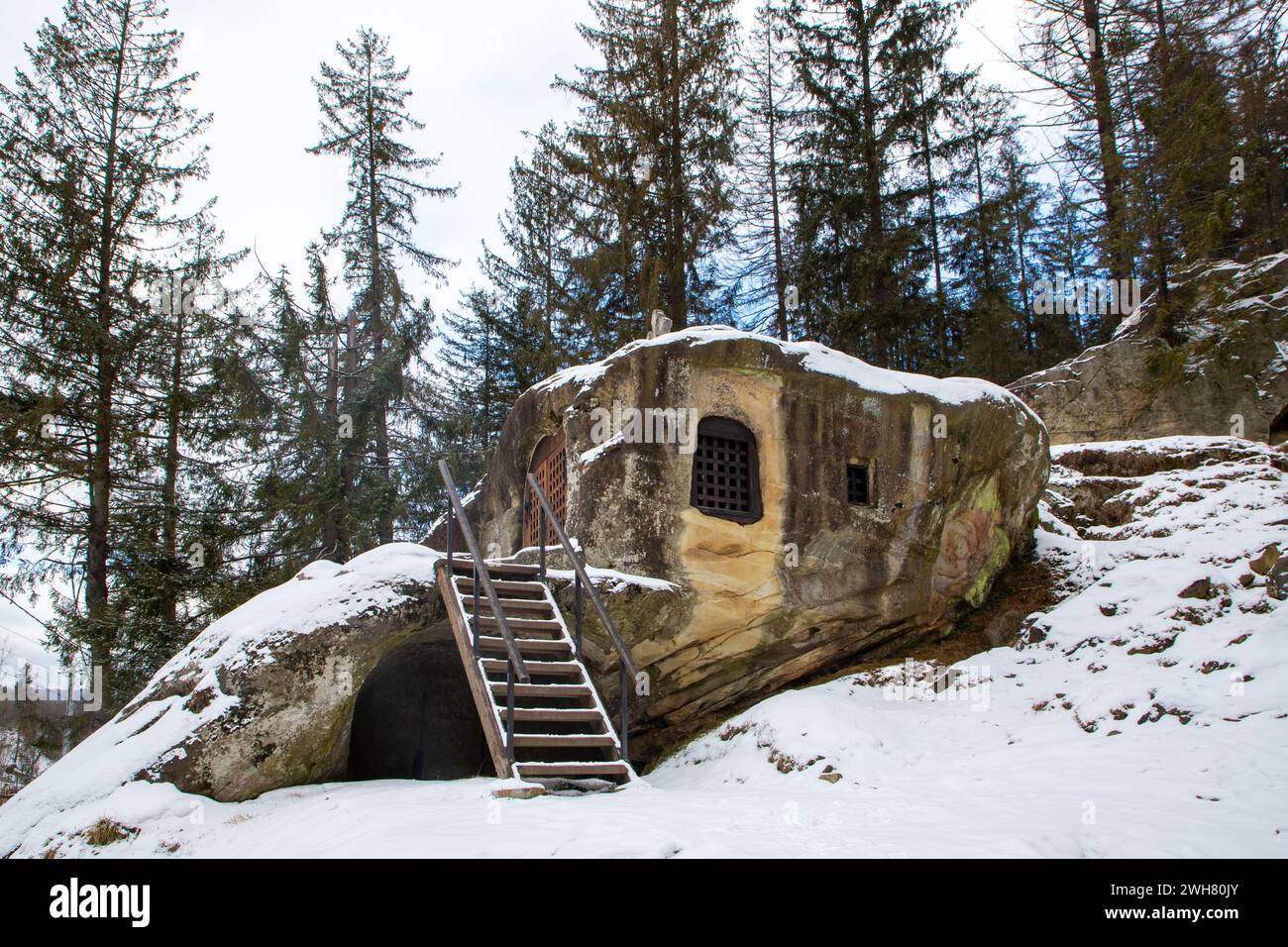 The stone cell of the hermit Daniil Sihastrul from Putna - Romania ...