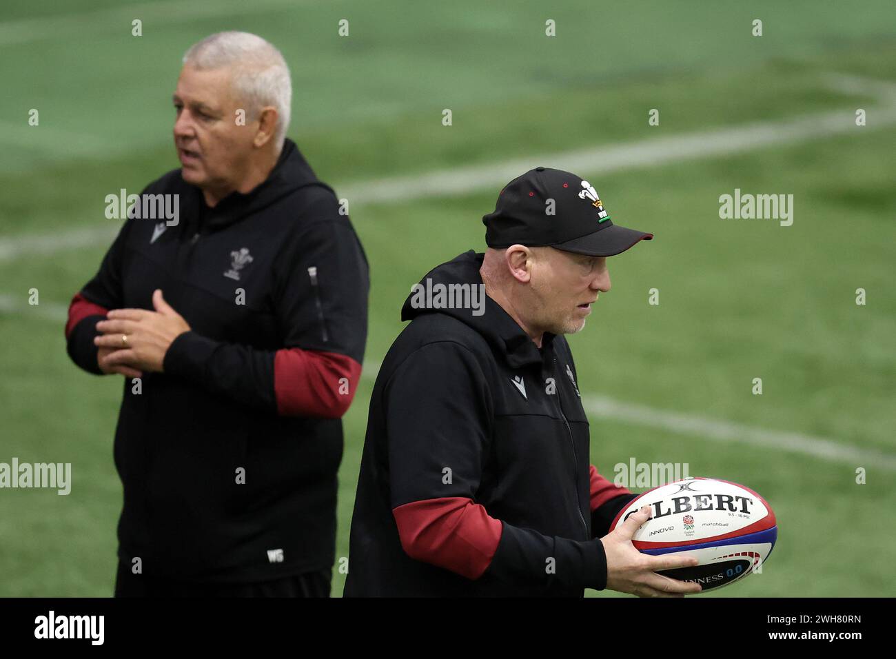 Cardiff, UK. 08th Feb, 2024. Warren Gatland, the head coach of Wales (l ...
