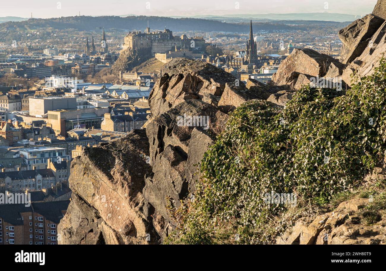 Edinburgh, Scotland - Jan 17, 2024 - Amazing Edinburgh Cityscape seen ...