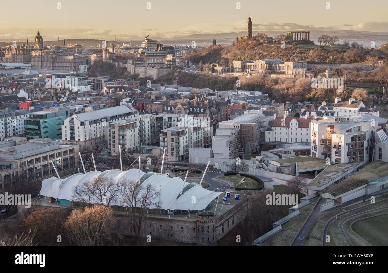 Edinburgh, Scotland - Jan 17, 2024 - Amazing Edinburgh cityscape view ...