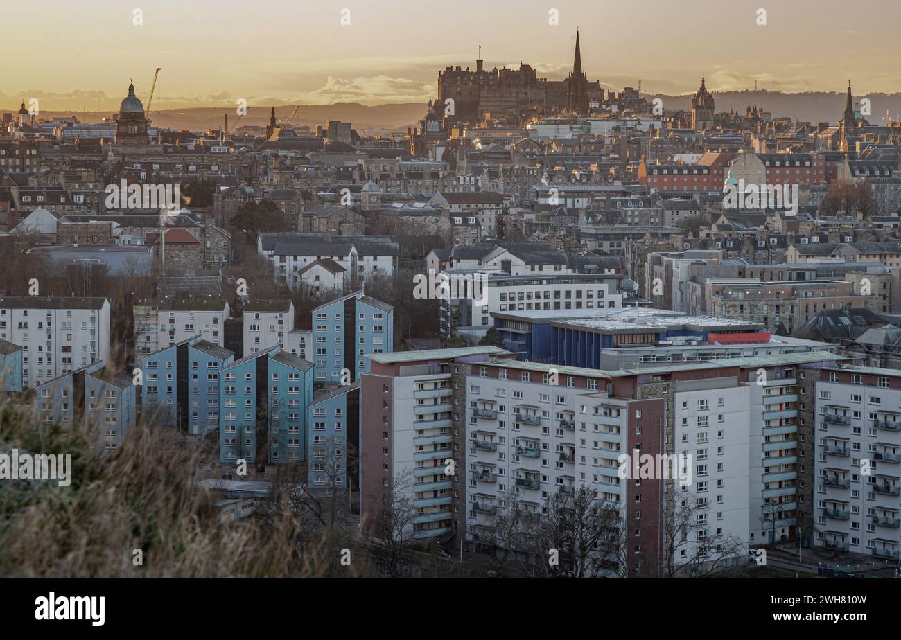 Edinburgh, Scotland - Jan 17, 2024 - Amazing Edinburgh cityscape view ...