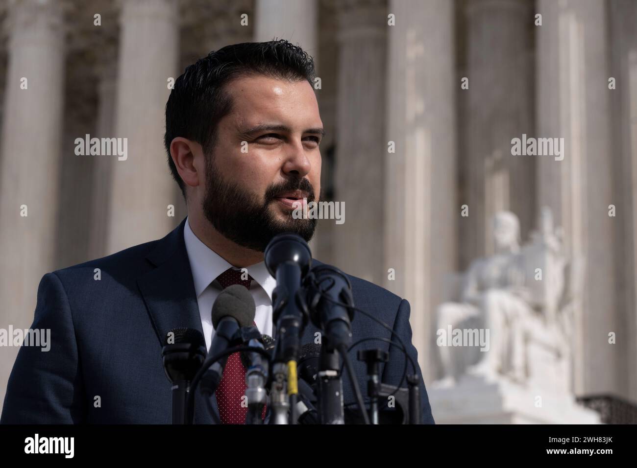 Chairman of the Colorado Republican Party Dave Williams speaks in front ...