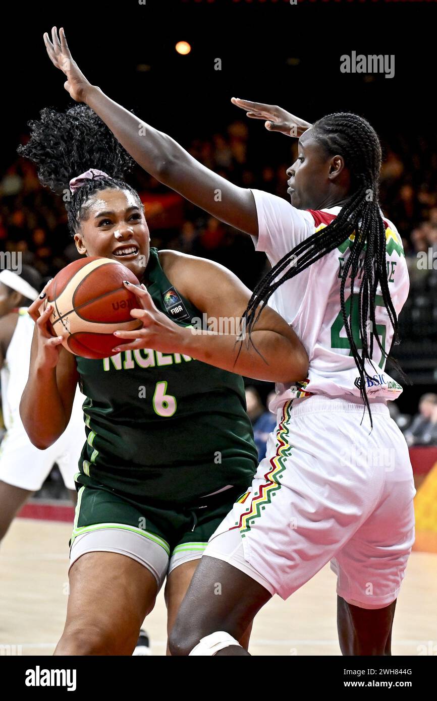 Antwerp, Belgium. 08th Feb, 2024. Nigerian Lauren Ebo and Senegalese Fatou Diagne pictured in ...