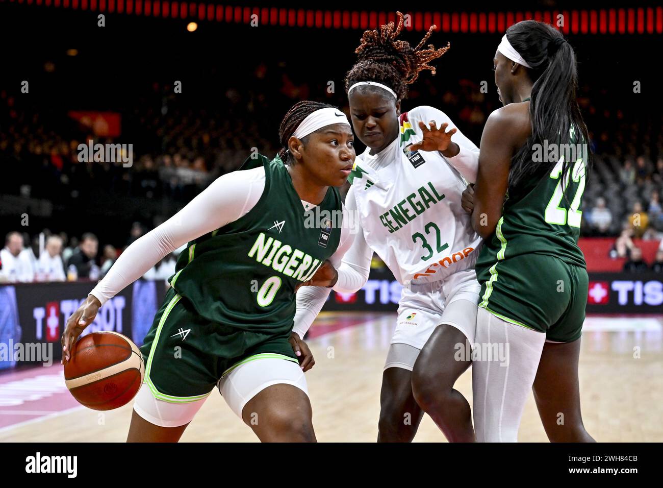 Antwerp, Belgium. 08th Feb, 2024. Nigerian Amy Okonkwo, Senegalese Fatou Pouye and Nigerian ...