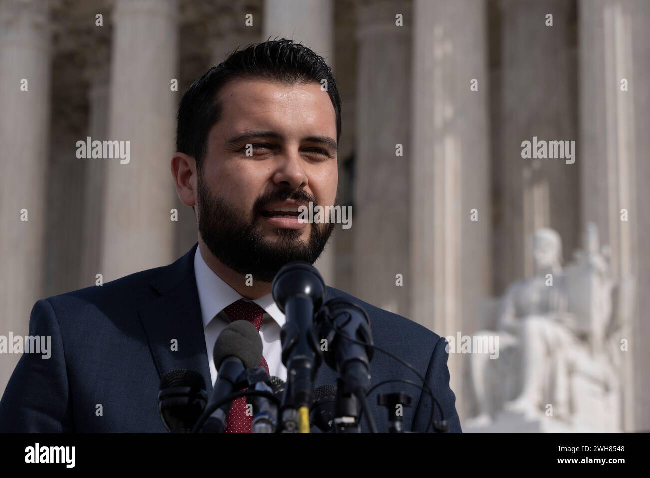 Chairman of the Colorado Republican Party Dave Williams speaks in front ...