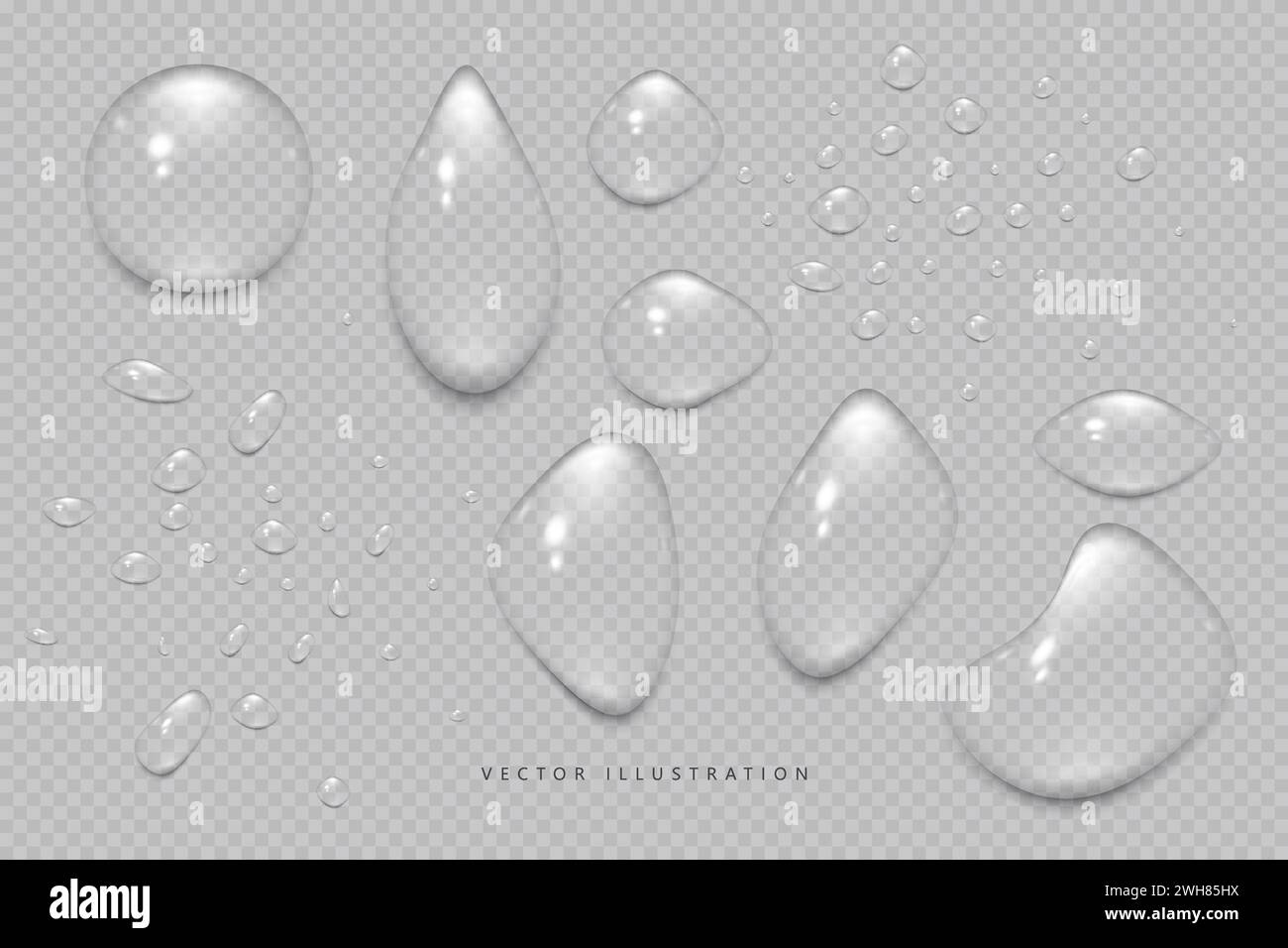 Water drops, condensation on the window, on the surface. Realistic ...