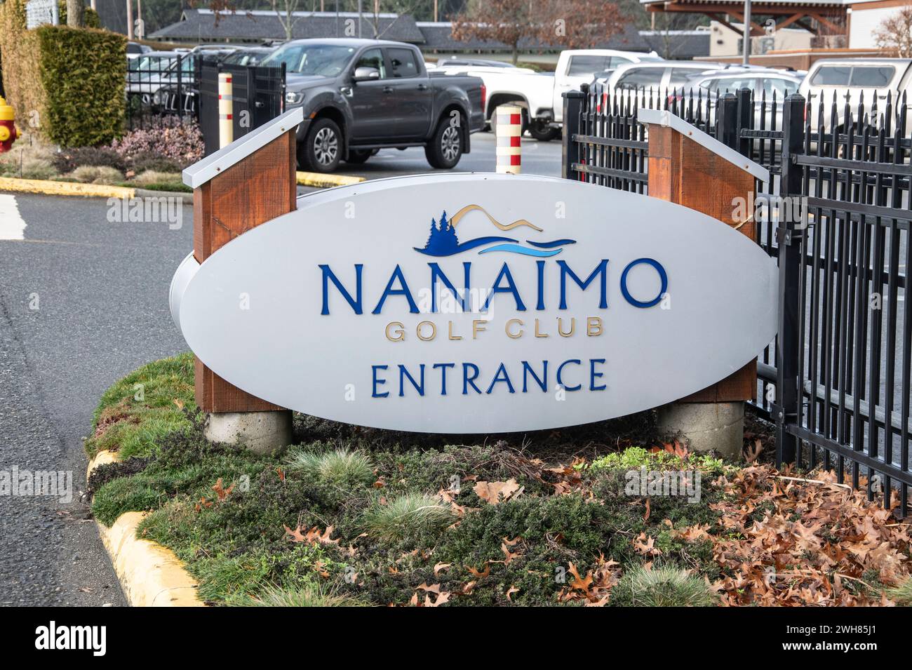 Golf course sign signs signage hi-res stock photography and images - Alamy