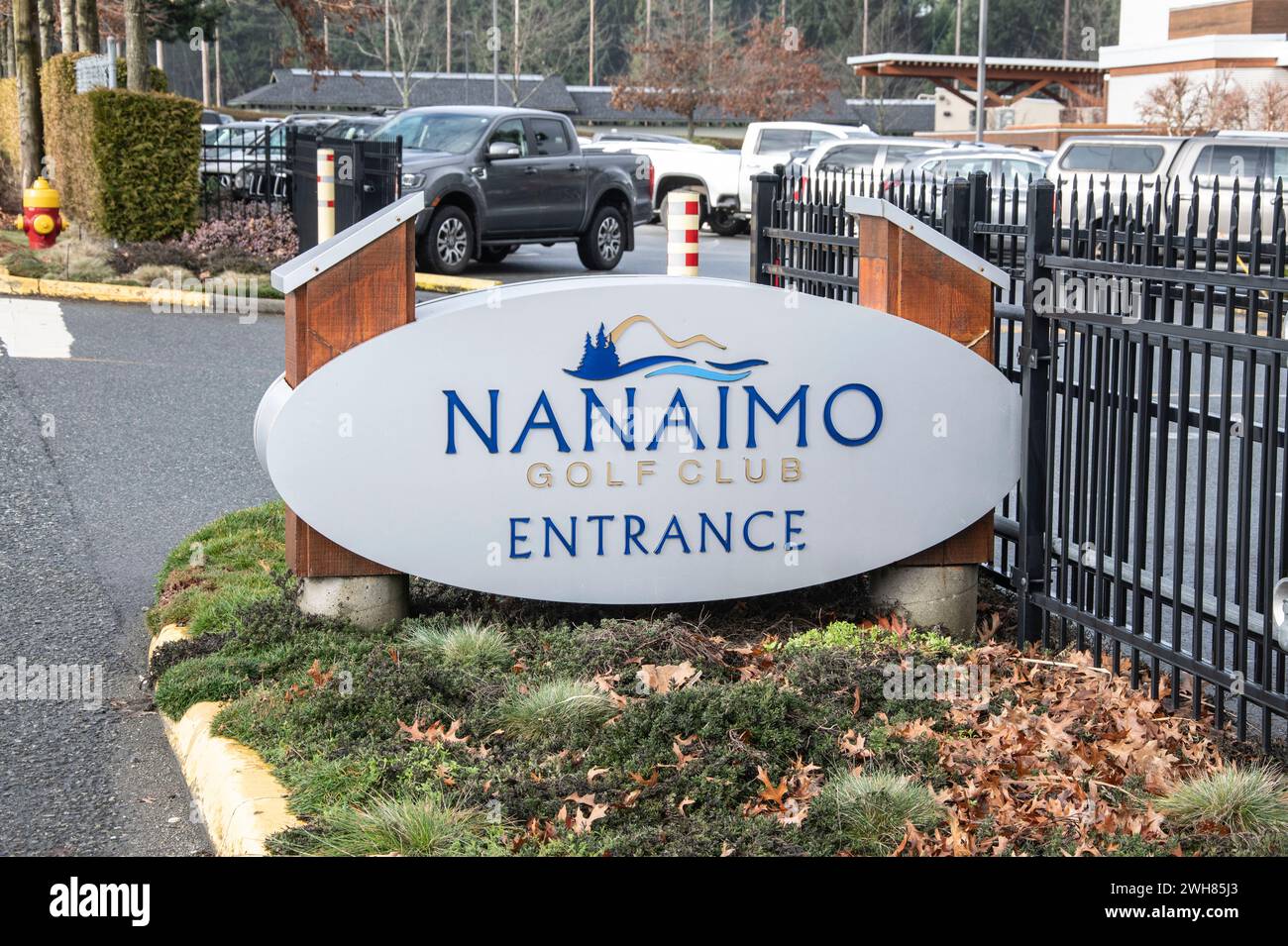 Golf club course entrance sign signs information hi-res stock ...