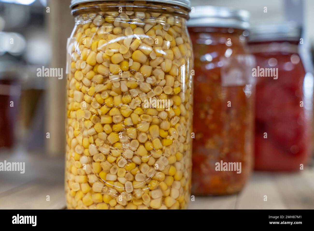 Canned Whole Kernel Corn on display at Pennsylvania farm show ready for ...