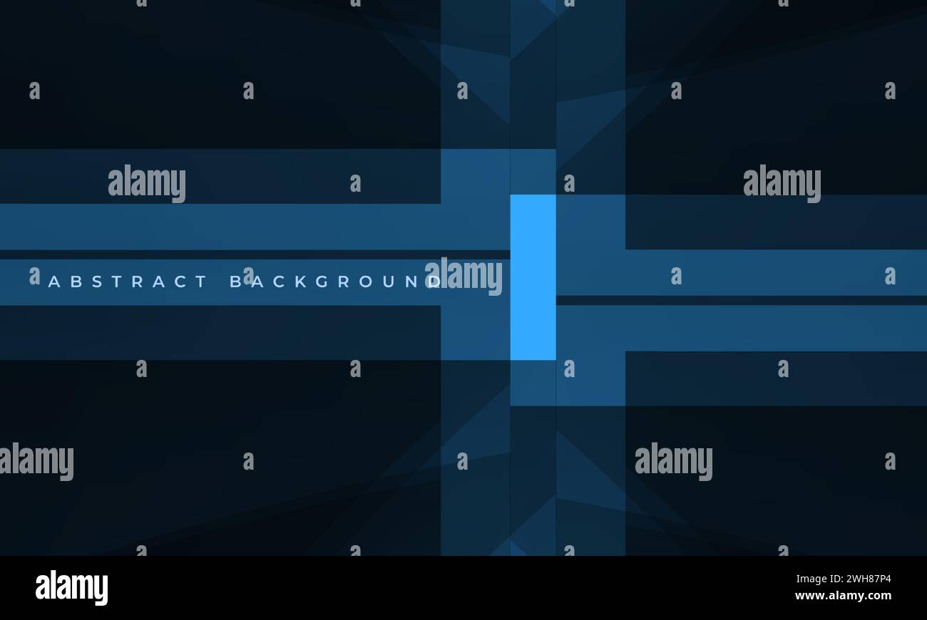 Dark blue abstract modern corporate presentation background with ...