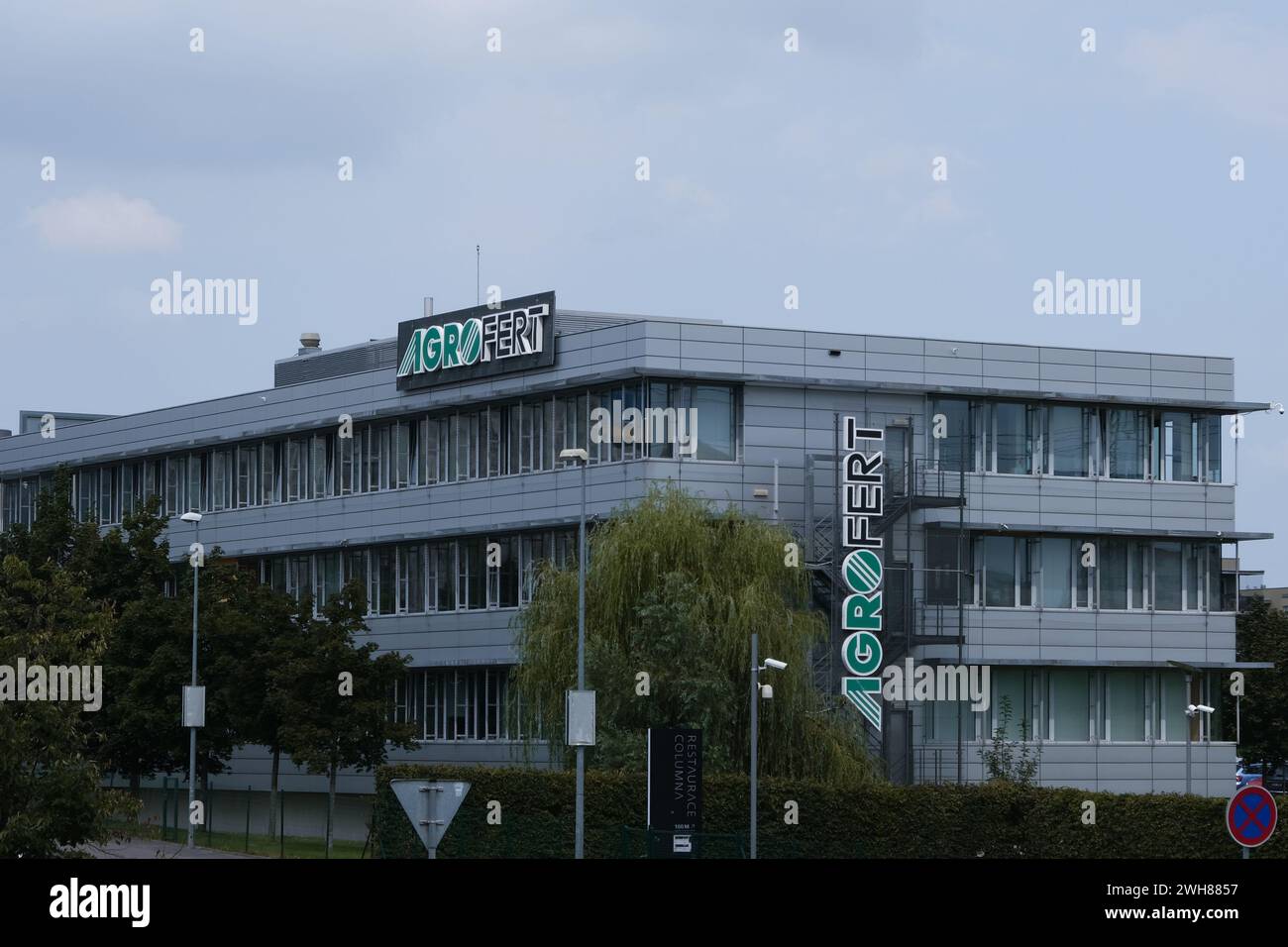 Prague, CZ -26.08.2023: The Agro Fert sign Logo on Czech Republic ...