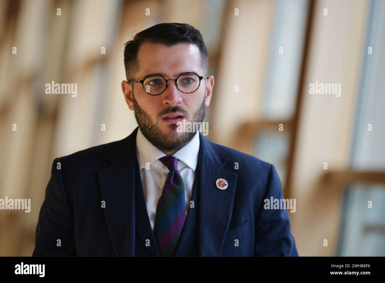 Edinburgh Scotland, UK 08 February 2024. Paul Sweeney MSP the Scottish ...