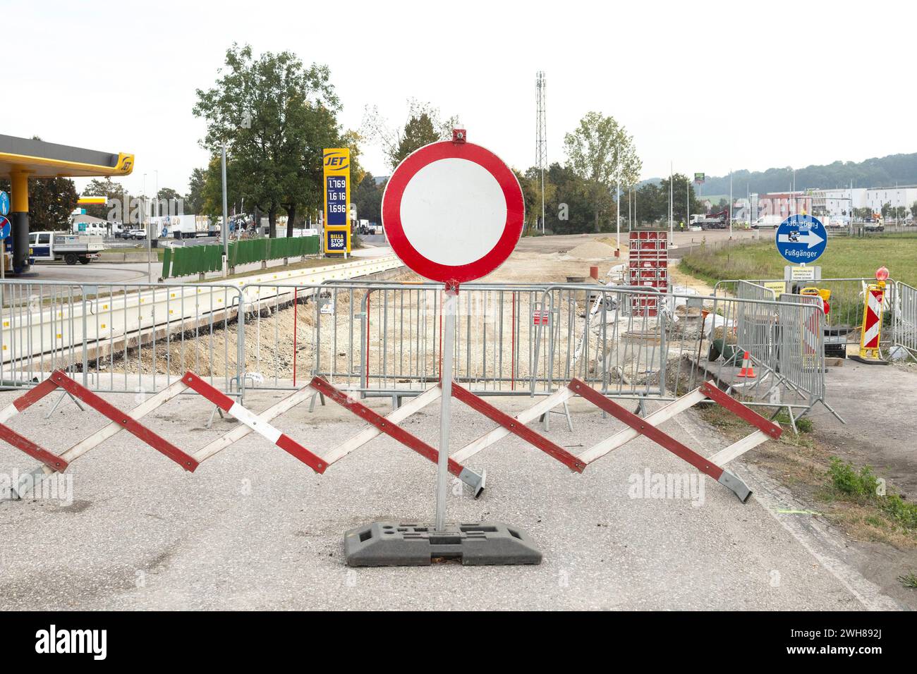 Road Construction Site, Roadblock Stock Photo - Alamy