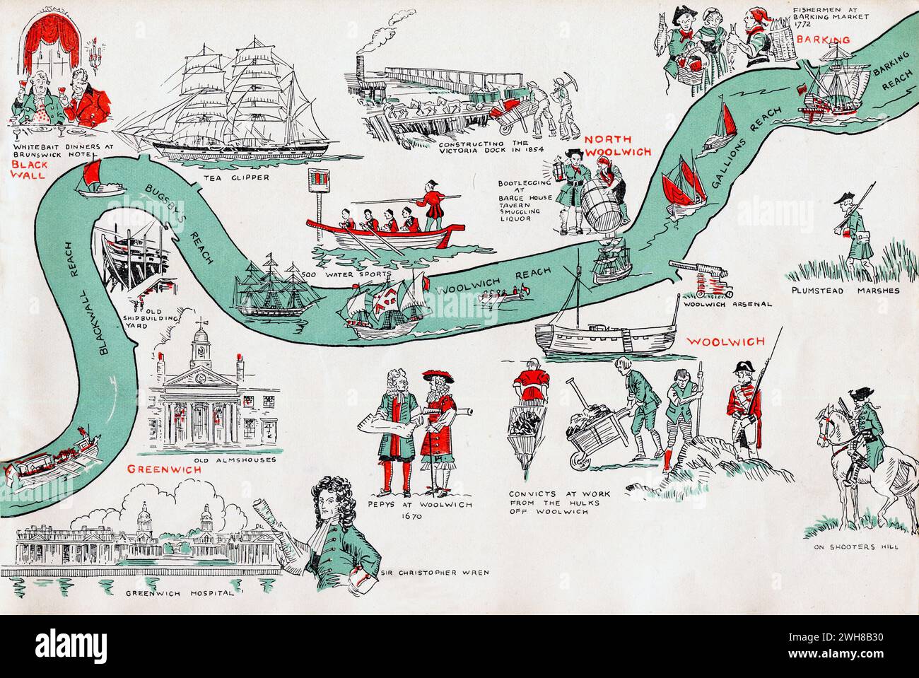 River Thames Cartoon