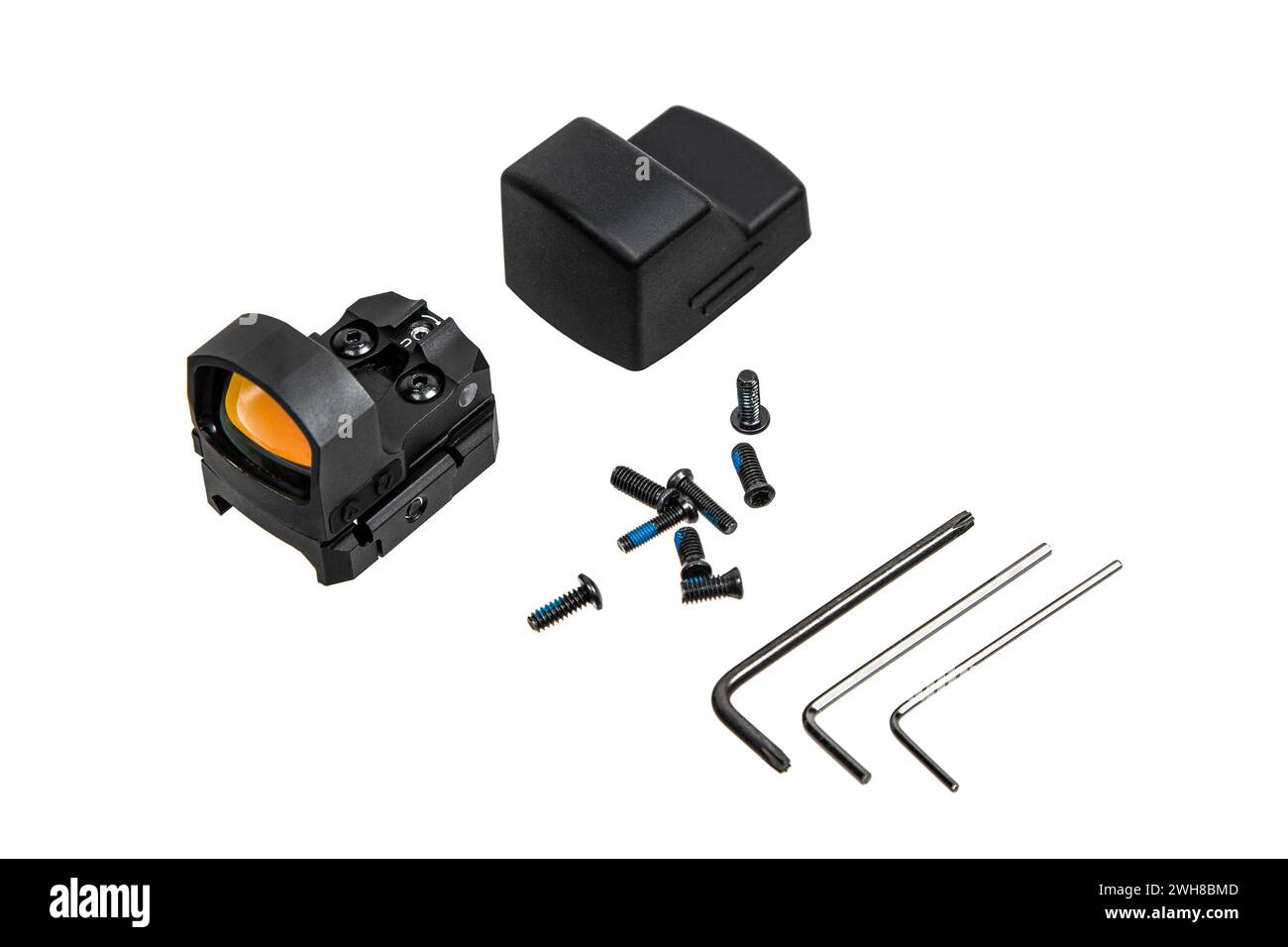 Modern optical collimator sight. Aiming device for shooting at short ...