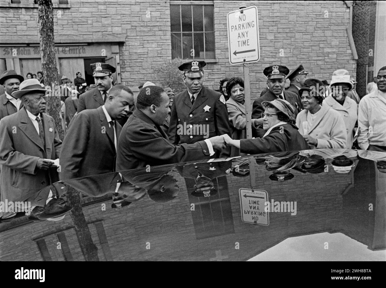 Dr King Greeting Crowd During a Peaceful Civil Rights Protest in the ...