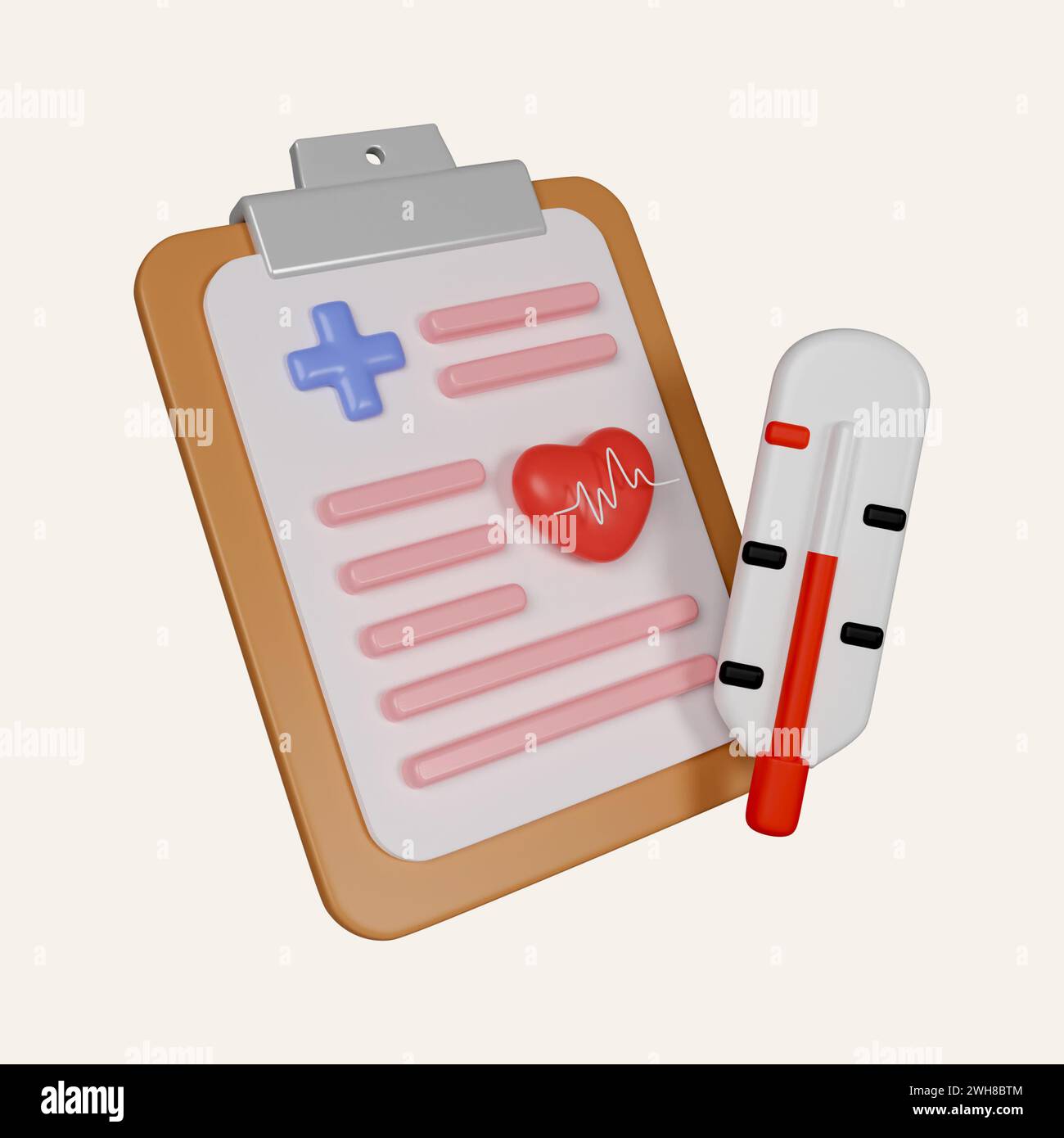 3d Medical survey icon. Hospital patient history sign. Classic flat ...