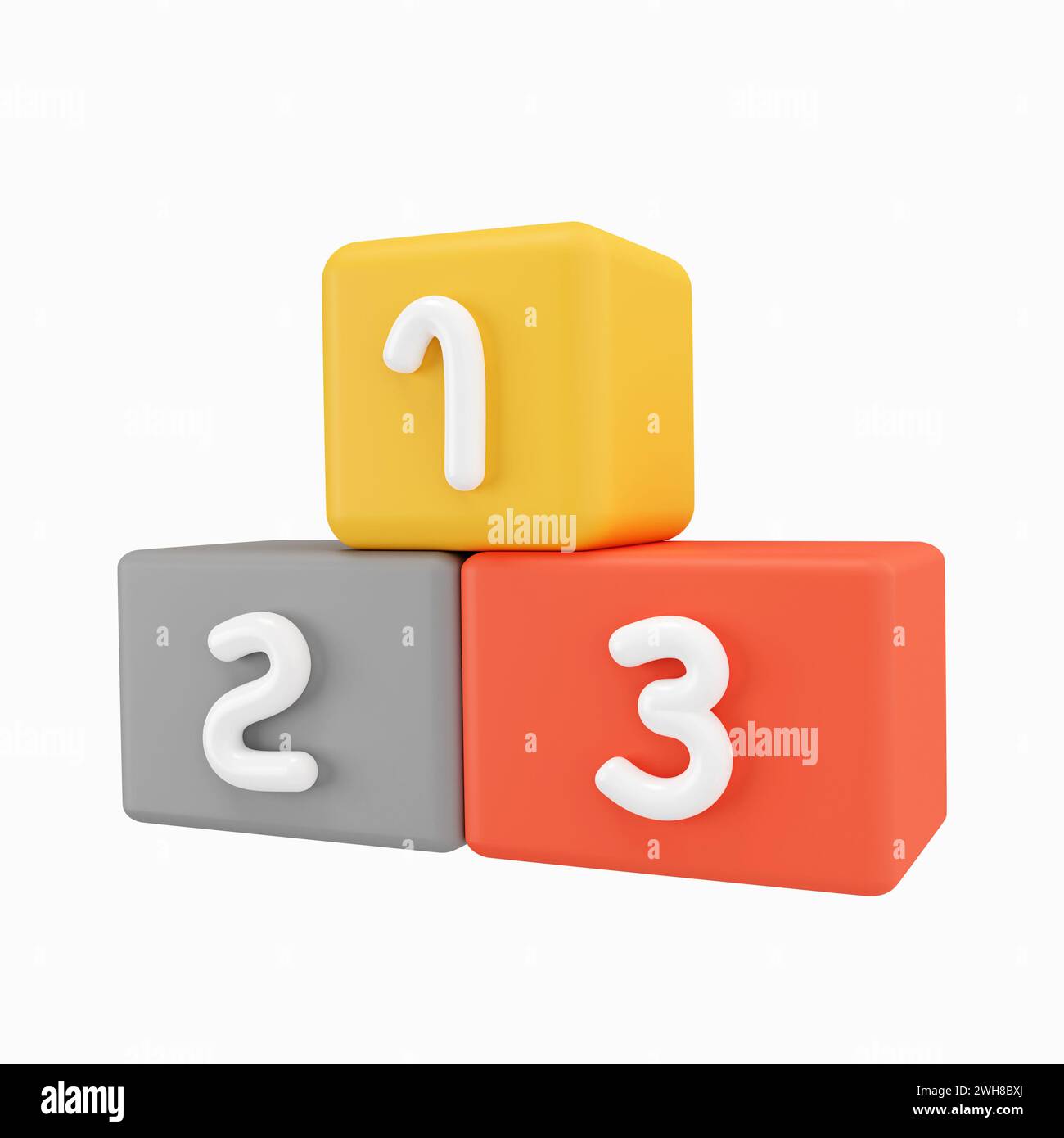 3d winners with numbers, gold winners stars on podium background. 3d ...
