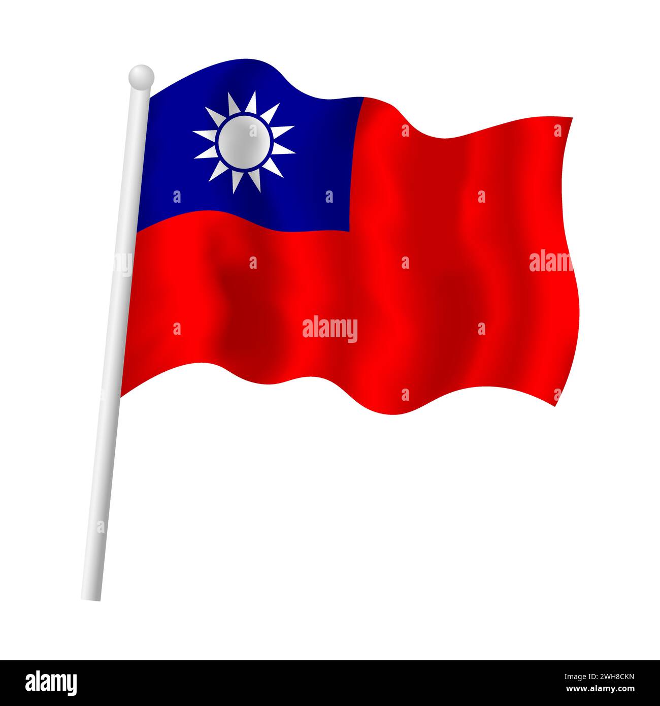 Taiwan flag pole hi-res stock photography and images - Alamy