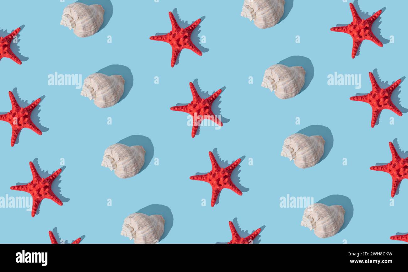 Blue shell pattern hi-res stock photography and images - Alamy