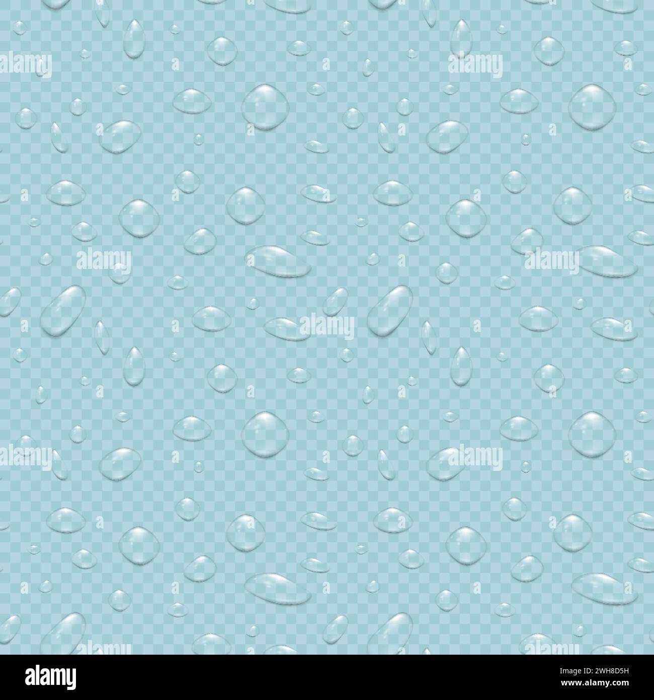 Seamless pattern of Water drops, condensation on the window, on the ...